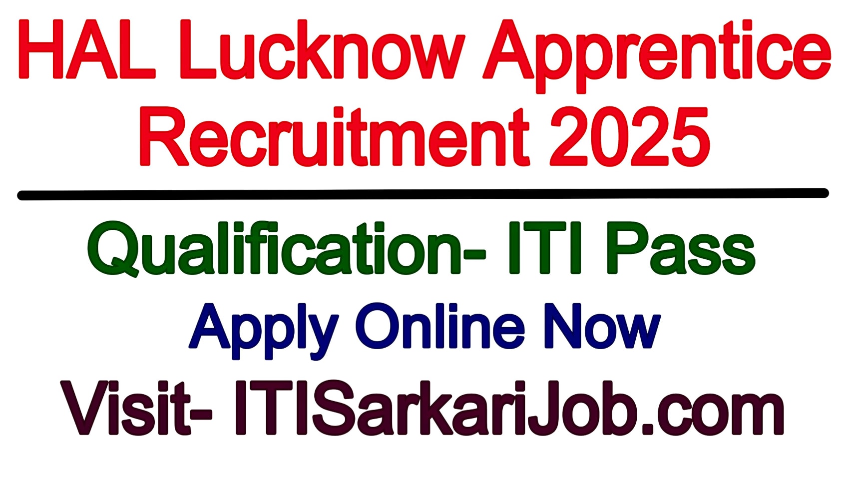 HAL Lucknow Apprentice Recruitment 2025 - ITI Sarkari Job
