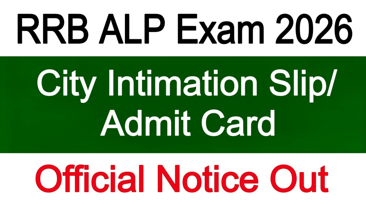 RRB ALP Admit Card 2026 - ITI Sarkari Job