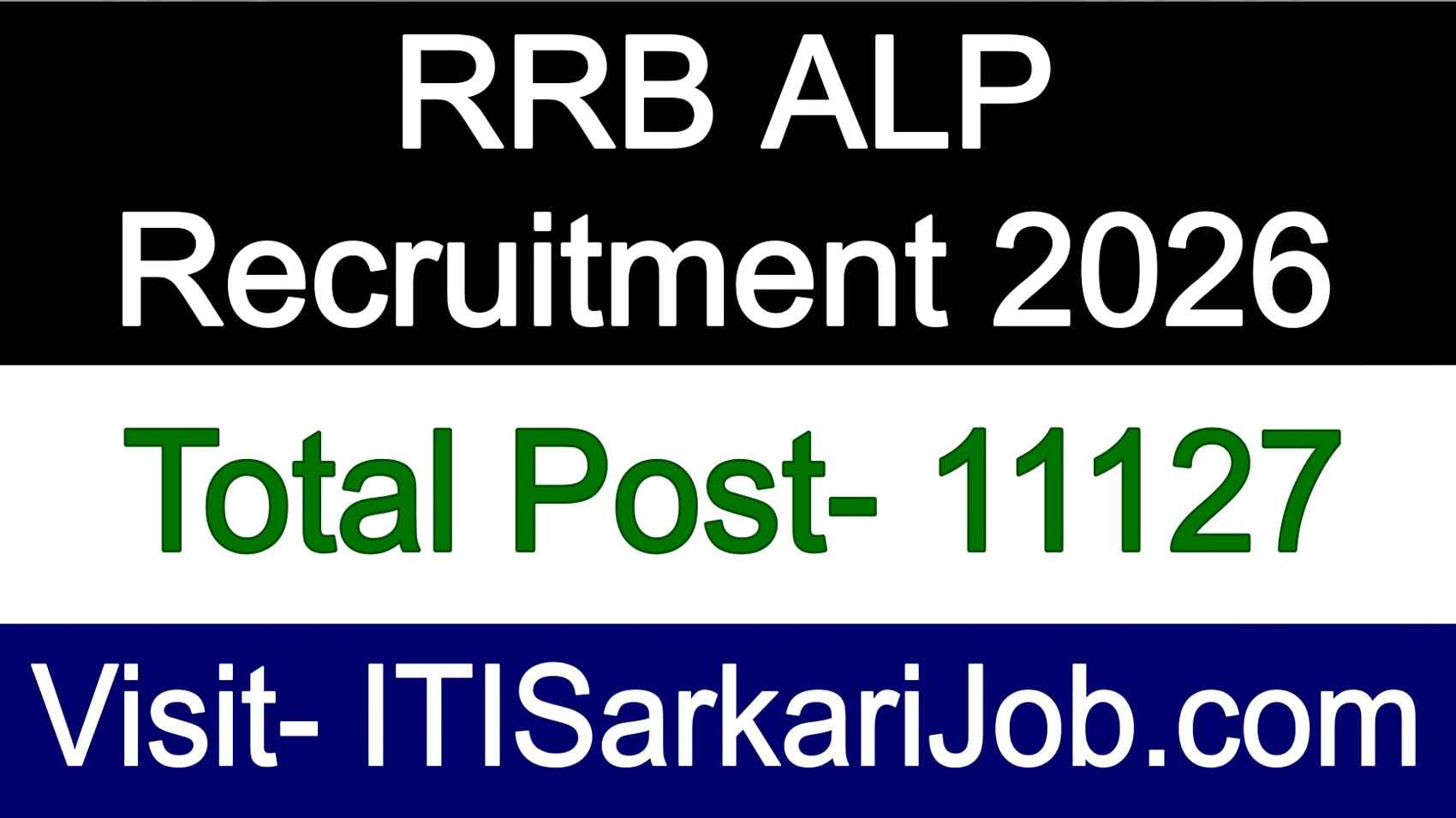 RRB ALP Recruitment 2026 - ITI Sarkari Job