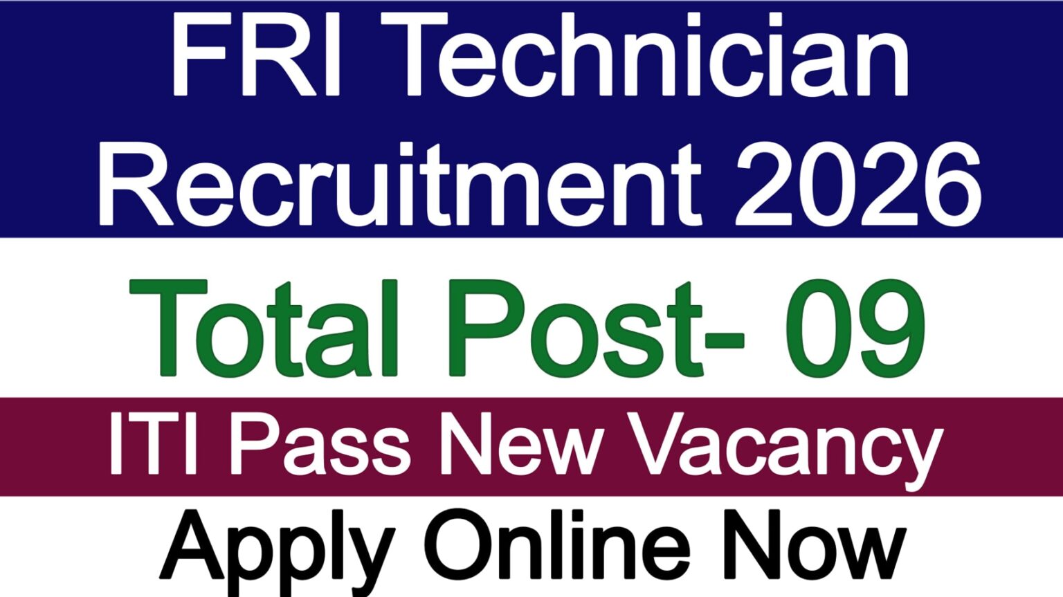 FRI Technician Recruitment 2026 - ITI Sarkari Job